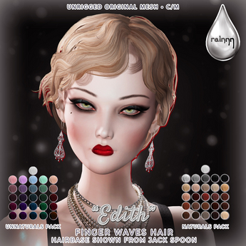 Second Life Marketplace - rainnn - Edith Finger Waves Hair [DEMO]